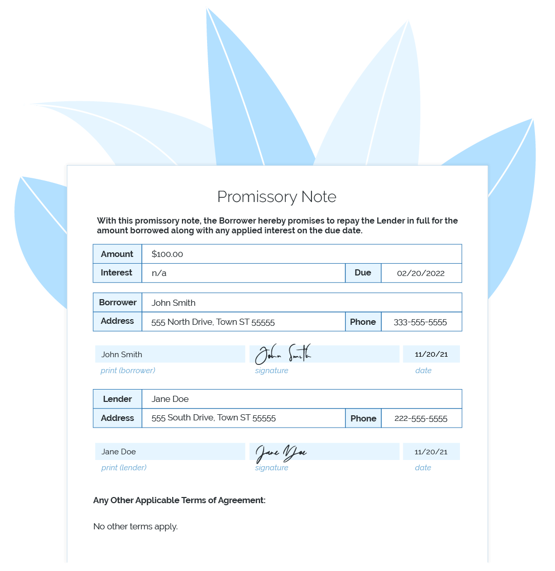 What Is A Promissory Note Definition And Samples